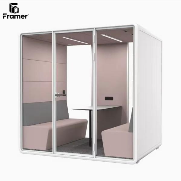 Quality Customizable Collaboration Pod 220V 4 Person Office Pods Comfortable for sale