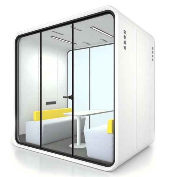 Quality White Office Workspace Pods Modular Quiet Phone Booth Customized for sale