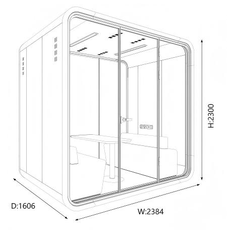Quality White Office Workspace Pods Modular Quiet Phone Booth Customized for sale