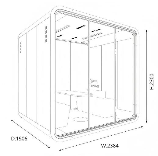Quality Modern Office Meeting Booth Green Quiet Office Phone Booth Customized For Open for sale