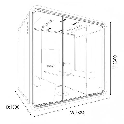 Quality Flexible Meeting Pod Steel Structure Movable Office Pods For Any Office Layout for sale