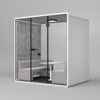 Quality Modular Soundproof Meeting Pod White 4 Person Office Pod 100V - 240V With Safe for sale