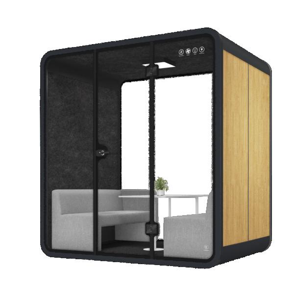 Quality Customized Workspace Phone Booth 4 Person Acoustic Work Pod Minimalist Style for sale