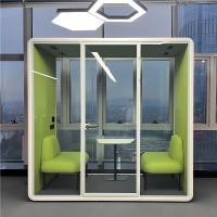 Quality Tempered Glass Soundproof Pods High Quiet Privacy Office Booth Modern Style for sale