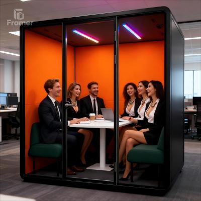 China Indoor Soundproof Mobile Work Space Office Pod Meeting Work Pods Silent Phone Study Cabin Booth For Sale for sale