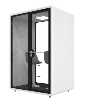 China 3C-certified Tempered Glass Soundproof pods With Magnetic Door Handle for sale