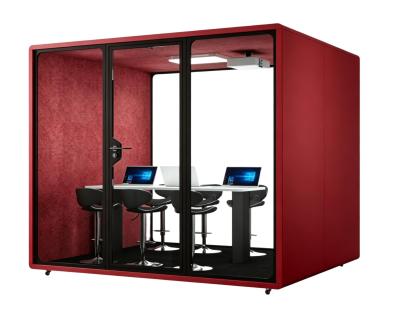 China FX Series Office Noise Reduction Society Meeting Room With Magnetic Lock Sealed Tempered Glass Door for sale