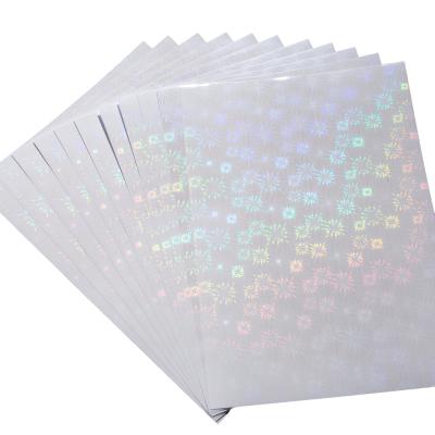 A4 Roll Self Adhesive Holographic Firework Cold Lamination Film для упаковки подарков для вечеринок