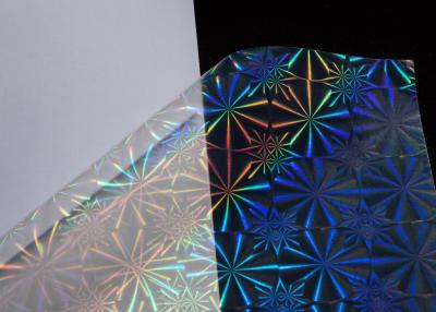 China Self-adhesive Transparent Holographic Cold Lamination Film with Liner Holographic Stickers Good Adhesion Easy to Use for sale