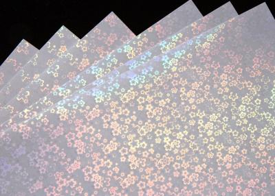 China Hot Sell A4 Size Self-adhesive Transparent Holographic Cold Lamination Film with Liner Holographic Stickers Smooth and Glossy for sale