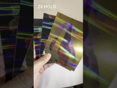 Hot Selling A4 Size Clear Self Adhesive Waterproof Good Adhesive Pillar of Light Holographic Cold Lamination Film