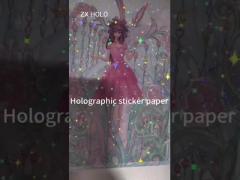 Aanpasbare Etiketten Printen Inkjet Printen Holografische Zelfklevende Film PP Koud Transparant Holografische Laminatiefolie