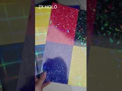 Film laminato ad effetto olografico giallo ad estrusione multipla Glitter per scatole regalo personalizzate