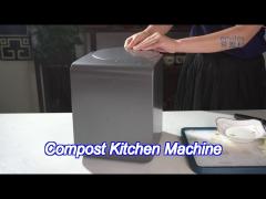Cozinha Use um botão para iniciar compostor de resíduos alimentares