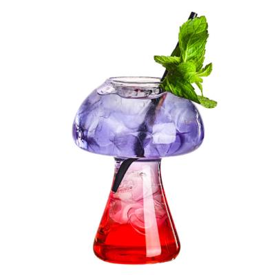 China Van de de Drankcocktail van de paddestoelvorm het Glasfles Transparante 285ml voor Baropslag Te koop