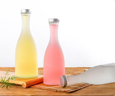 China Bebida de vidro de vidro Juice Bottle do fruto da garrafa do armazenamento do frasco 250ml 375ml 500ml à venda