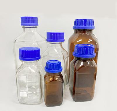 Cina Bottiglia di reagente in vetro marrone ambrato 100ML 250ML 500ML 1000ML con graduazione in vendita