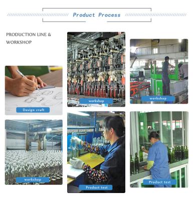 Cina Bottiglie vuote di lusso in vetro trasparente ambrato o marrone da 330 ml per bevande birra in vendita