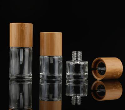 Cina Contenitori cosmetici di vetro di bambù del cappuccio della bottiglia dello smalto di alta qualità in vendita