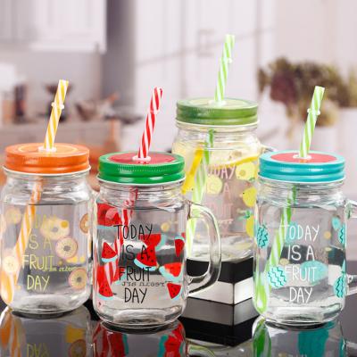 China 16Oz Mason Jars Pint Straw Glass-Flasche Crackproof 8 Unze-großer Öffnung zu verkaufen