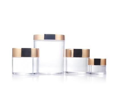 China Frasco cosmético 50g da parede dobro luxuosa acrílica redonda a 200g Antitear à venda