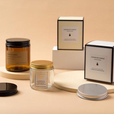 Cina Radura cosmetica di vetro Amber Straight Side Glass Jar dei contenitori 4oz 8oz 16oz con il coperchio in vendita