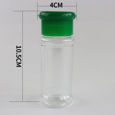 Cina impermeabile antipolvere della spezia della radura 3.5oz dei barattoli di plastica degli agitatori per sale e pepe in vendita