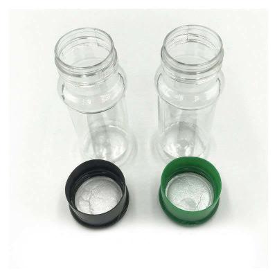 Cina impermeabile antipolvere della spezia della radura 3.5oz dei barattoli di plastica degli agitatori per sale e pepe in vendita