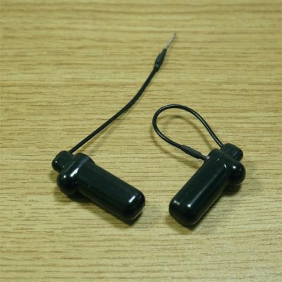 China Black EAS 58KHz Hard Acousto Magnetic Tag With Steel Wire For Retail Store for sale