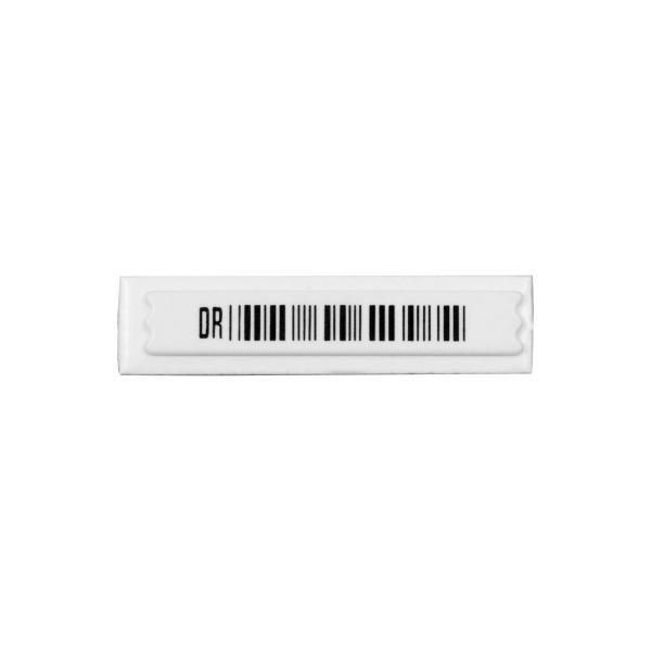 58KHz EAS AM Etiquetas de seguridad suave Escudo antimetal 45 X 11 X 7 mm Código de barras