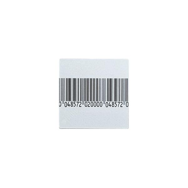 Etiqueta suave de seguridad RF de 8,2 MHz de EAS blanco 50 x 50 mm Papel recubierto con código de barras