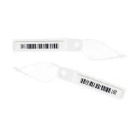 China AM 58KHz EAS Security Soft Label 60x11x2mm with String Bar Code for Jewelry Anti-Theft for sale
