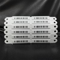 China AM 58KHz EAS Security Soft Label 60x11x2mm with String Bar Code for Jewelry Anti-Theft for sale