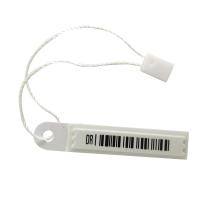 China AM 58KHz EAS Security Soft Label 60x11x2mm with String Bar Code for Jewelry Anti-Theft for sale