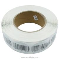 China RF 8.2MHz EAS Soft Security Tags Round Diameter 40mm with Barcode for Retail Stores for sale