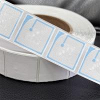 China RF 8.2MHz Security Soft Label 30x30mm Coated Paper EAS Tag Without Barcode for sale