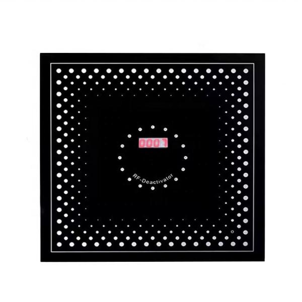 8Desactivador de etiquetas RF de.2MHz EAS Panel de vidrio negro Desgausser de etiquetas blandas
