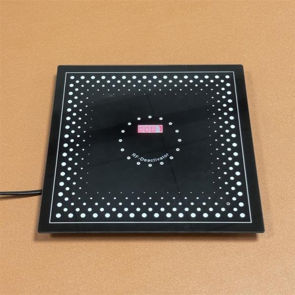 8Desactivador de etiquetas RF de.2MHz EAS Panel de vidrio negro Desgausser de etiquetas blandas