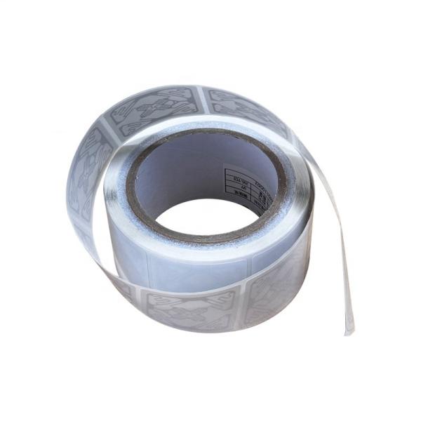 Etiquetas de seguridad suave RFID 50 X 50 mm cuadrado Rollo de plata Código de chip personalizable
