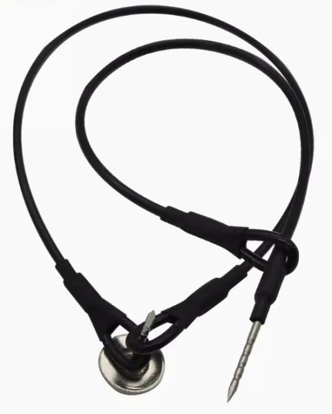 EAS tag bianco 17cm Fuso di plastica con 1 anello e 1 perno