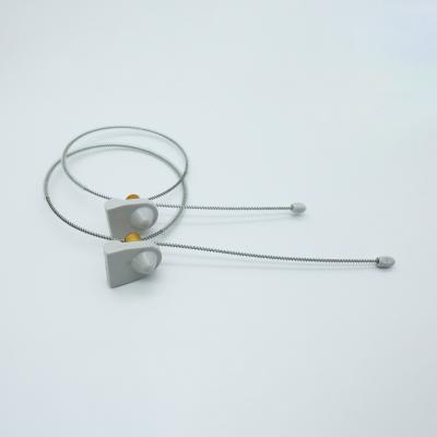 China 58KHz EAS AM Security Hard Tag With 140mm Steel Wire For Can Bottle Etc for sale