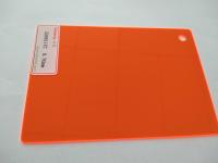 China Polished Fluorescent Orange Thin Polycarbonate Sheet for sale