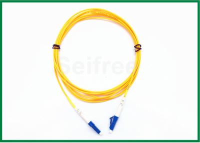 China Simplex Single Mode Fiber Optic Patch Cord LC/UPC to LC/UPC G657A for sale