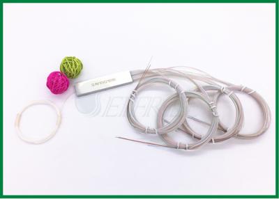 China PLC fiber optic splitters 1x16 mini type Steel Tube with G657A  fiber FTTH for sale