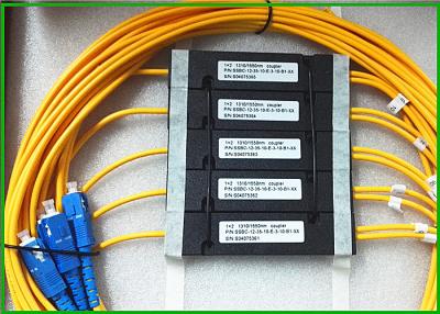 China Wavelength 1310 1350nm fiber optical coupler with coupling ratio 10 / 90 for sale