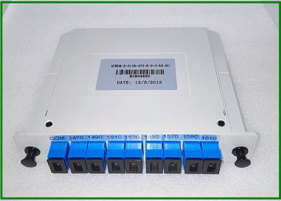 China SU connector Single Mode CWDM Mux Demux Multiplexer 1X8 ports for sale
