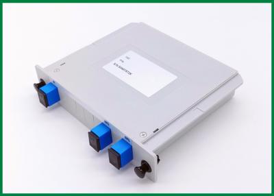 China 1x2 Optical Fibre Splitter , Plc Splitter Module With SC UPC Connectors / Adapters for sale