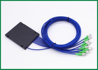 China 1xN Single Mode Fiber Coupler ABS Box Type Armoured Optical Cable FC / APC Connectors for sale