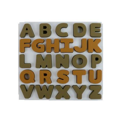 Cina Puzzle di alfabeto delle lettere per il materiale libero prescolare del silicone del commestibile BPA in vendita