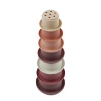 China Educational Silicone Stacking Cups For Teething Building Blocks for sale